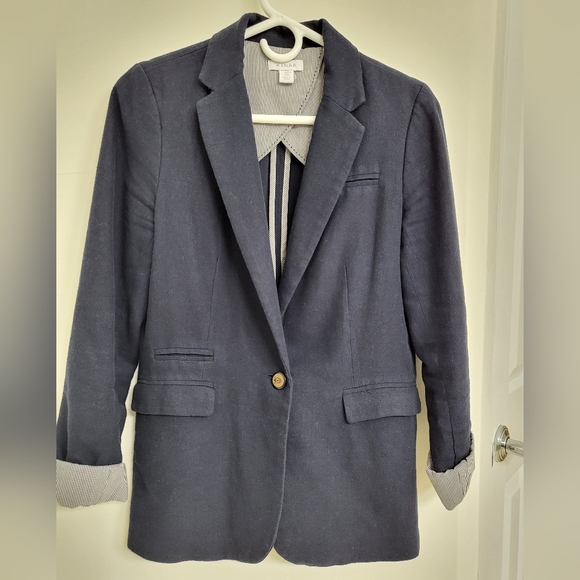 Kenar | Jackets & Coats | Kenar Navy Blue Linen Blazer | Poshmark